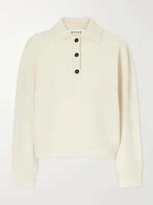 RÓHE Wool And Cashmere-blend Polo Sweater - Neutrals