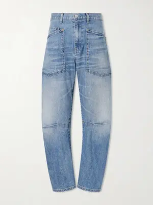 NILI LOTAN Shon Boyfriend Tapered Jeans - Blue