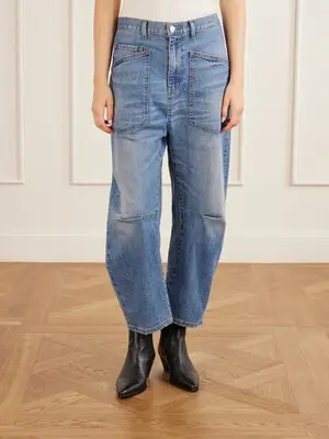 NILI LOTAN Shon Boyfriend Tapered Jeans - Blue