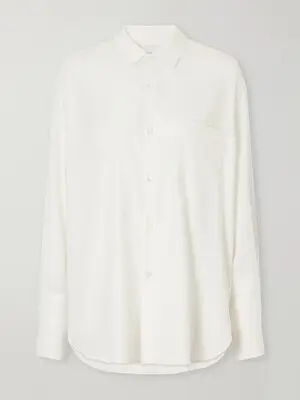 SSSTEIN Cotton And Silk-blend Shirt - Neutrals