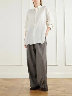 SSSTEIN Cotton And Silk-blend Shirt