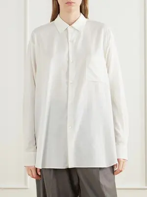 SSSTEIN Cotton And Silk-blend Shirt