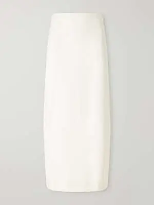THE PARK Daria Wool And Cashmere-blend Midi Skirt - White