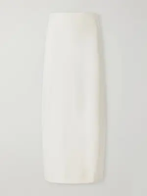 THE PARK Daria Wool And Cashmere-blend Midi Skirt - White