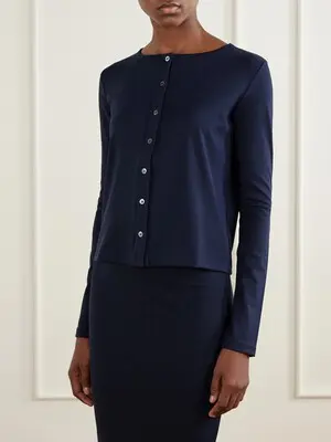 THE PARK Arely Microtencel™-blend Jersey Cardigan - Blue