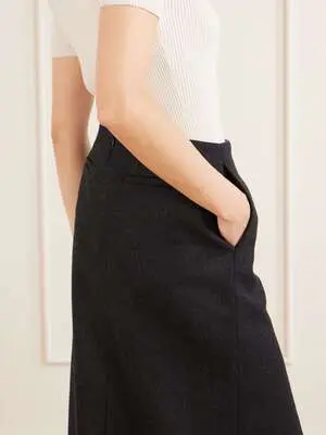 NILI LOTAN Mariha Wool Midi Skirt