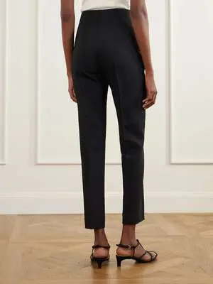 RÓHE Pintucked Grain De Poudre Skinny Pants