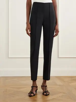 RÓHE Pintucked Grain De Poudre Slim-fit Pants
