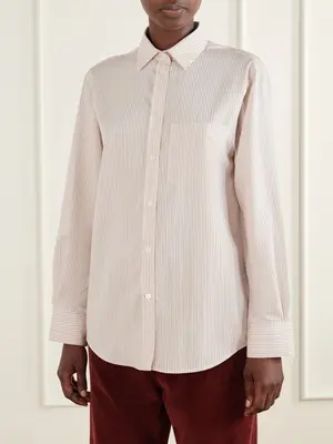 RÓHE Striped Woven Shirt - Pink