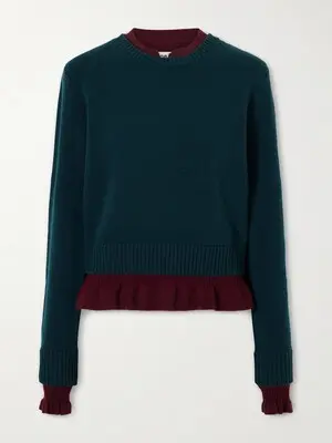 Acne Studios Layered Wool Sweater - Green