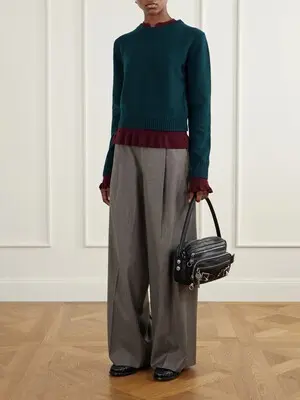 Acne Studios Layered Wool Sweater - Green