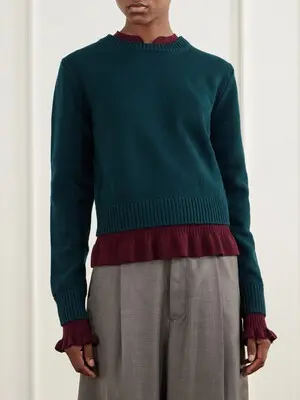 Acne Studios Layered Wool Sweater - Green