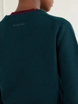 Acne Studios Layered Wool Sweater - Green