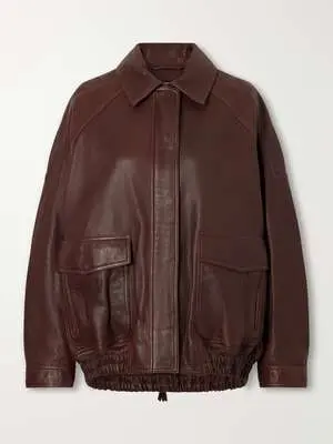 RÓHE Textured-leather Jacket - Brown