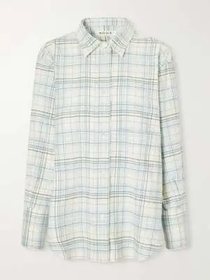 RÓHE Checked Cotton-flannel Shirt - Beige