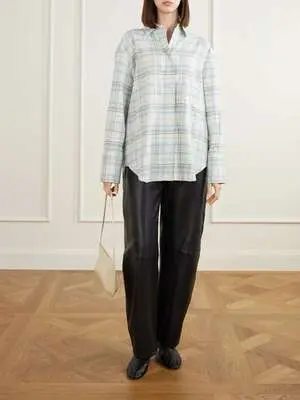 RÓHE Checked Cotton-flannel Shirt - Beige