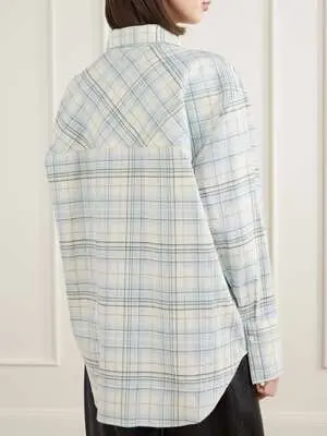 RÓHE Checked Cotton-flannel Shirt - Beige