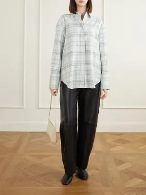 RÓHE Checked Cotton-flannel Shirt