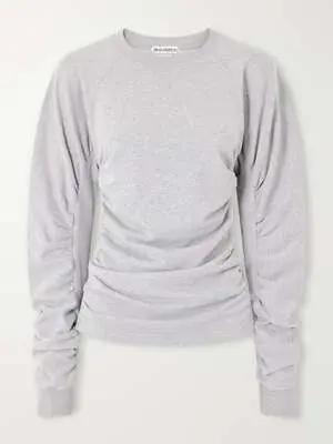 JW Anderson Ruched Sleeve Cotton-jersey Sweatshirt - Gray