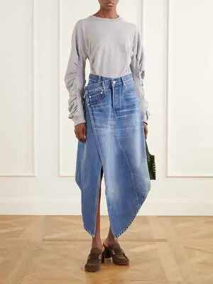 JW Anderson Ruched Sleeve Cotton-jersey Sweatshirt