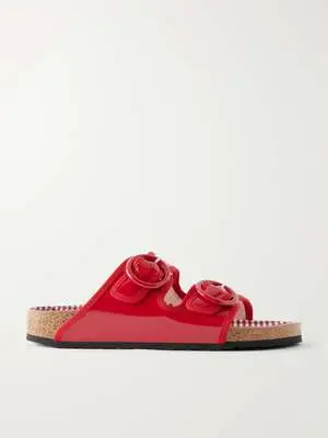 BIRKENSTOCK Repetto Buckle-detail Patent Leather Sandals - Red