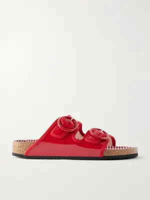 BIRKENSTOCK Repetto Buckle-detail Patent Leather Sandals - Red