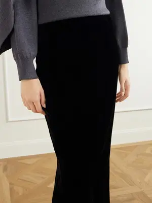 RÓHE Velvet Maxi Skirt