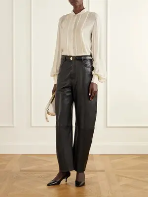 RÓHE Romantic Pintucked Silk-crepe De Chine Blouse