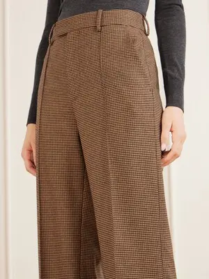 NILI LOTAN Etoile Pleated Straight-leg Wool Pants