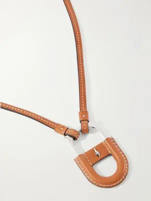 JACQUES MARIE MAGE Bolin Embellished Leather And Metal Cord Necklace