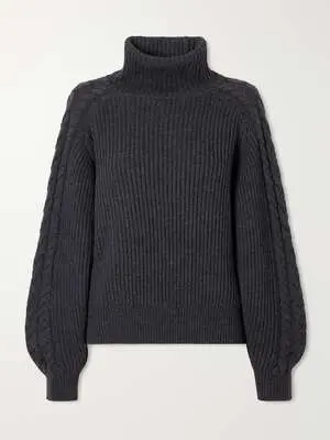 JOSEPH Alodina Ribbed Wool Turtleneck Sweater