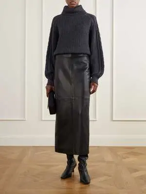 JOSEPH Alodina Ribbed Wool Turtleneck Sweater