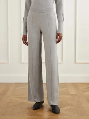 JOSEPH Viola Cashmere-blend Flared Pants - Gray