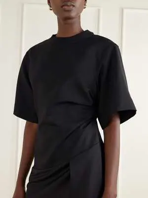 RÓHE Gathered Crepe Midi Dress