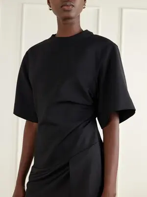 RÓHE Gathered Crepe Midi Dress
