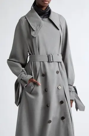 HEIRLOME Sidney Virgin Wool Blend Trench Coat