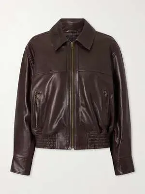 NILI LOTAN Aime Leather Bomber Jacket