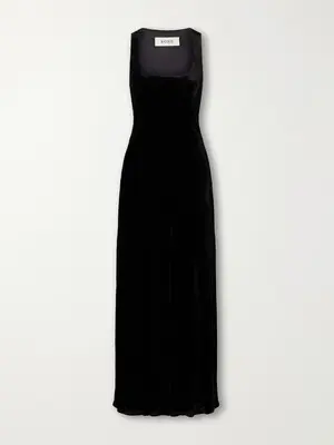RÓHE Velvet Maxi Dress - Black