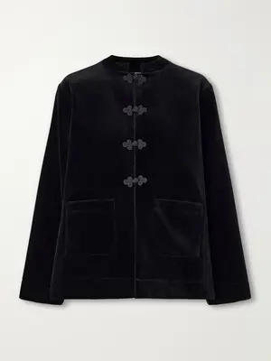 RÓHE Cotton-velvet Jacket - Black