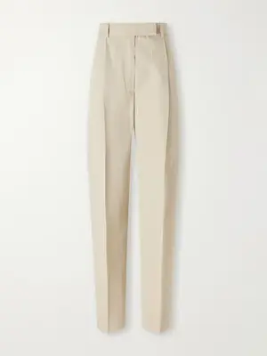 RÓHE Daria Wool-blend Tapered Pants - Neutrals