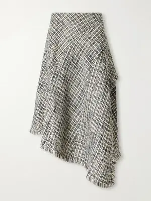 Proenza Schouler White Label Layne Tweed Midi Skirt - Gray