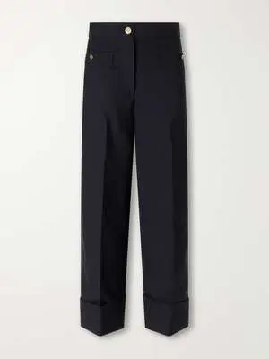 Thom Browne Virgin Wool-twill Straight-leg Cropped Pants