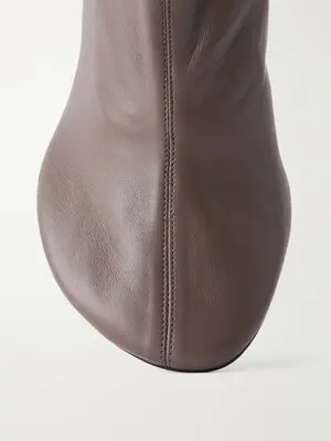 Acne Studios 75 Leather Ankle Boots - Brown
