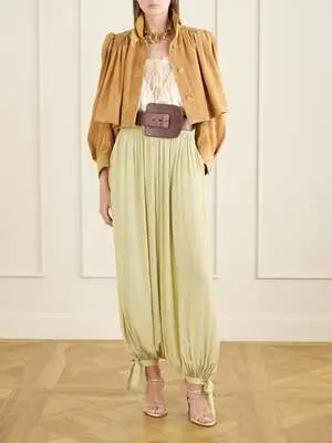 Chloé Lace-trimmed Silk-satin Cami