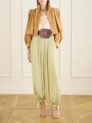 Chloé Lace-trimmed Silk-satin Cami