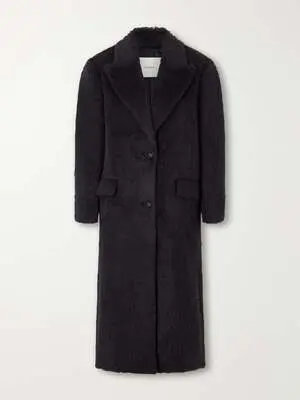 JOSEPH Laia Alpaca Wool And Wool-blend Coat - Charcoal