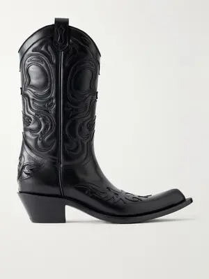 Acne Studios 60 Leather Ankle Boots - Black