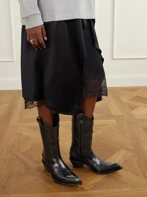 Acne Studios 60 Leather Ankle Boots - Black