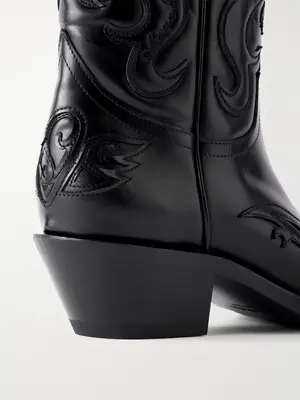 Acne Studios 60 Leather Ankle Boots - Black