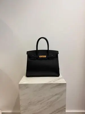 Hermès Birkin Togo Rose Gold Hardware - Black
